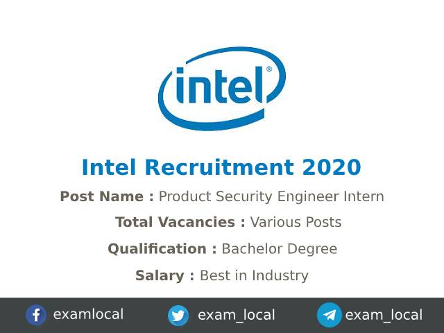 Intel Recruitment 2020 | Various Product Security Engineer Intern Jobs ...