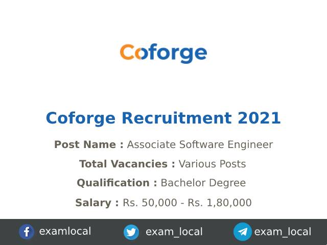 Coforge Recruitment 2021 | Various Associate Software Engineer Jobs ...