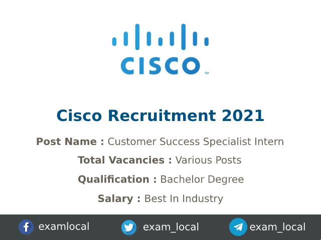 Cisco Recruitment 2021 | Various Data Science Analyst Jobs - ExamLocal.in