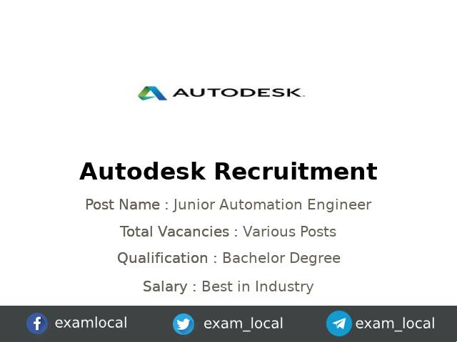 Autodesk Recruitment 2022 | Various Intern Jobs - ExamLocal.in