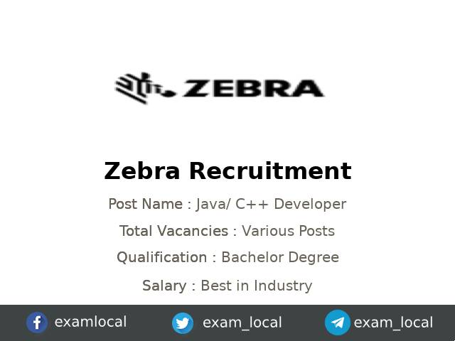 Zebra Recruitment 2022 | Various Java/ C++ Developer Jobs - ExamLocal.in