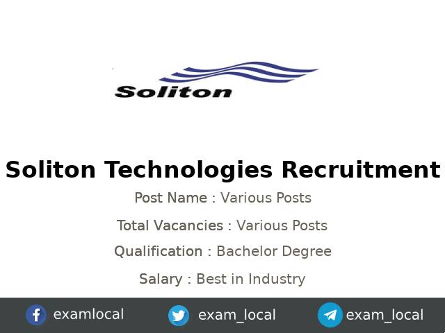 Soliton Technologies Recruitment 2022 | Various Project Engineer – C#/.NET Jobs - ExamLocal.in