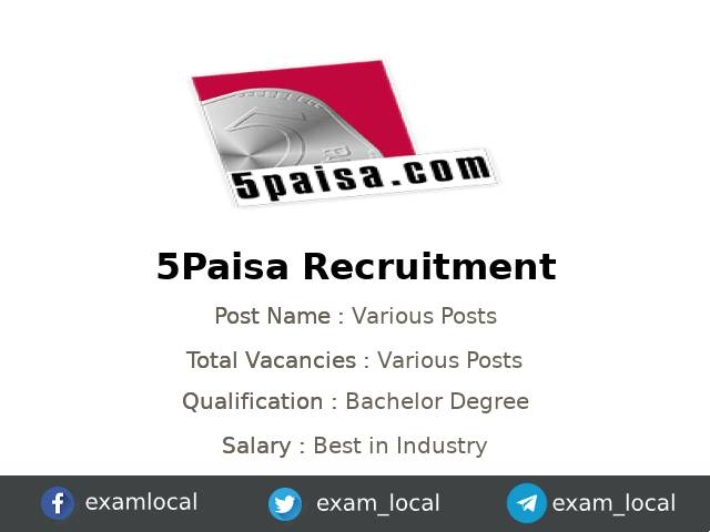 5Paisa Recruitment 2023 | Various Brand Manager Jobs - ExamLocal.in