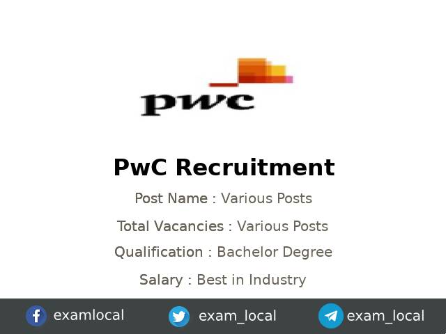 PwC Recruitment 2025 | Various FIT - Guidewire BC Configuration ...