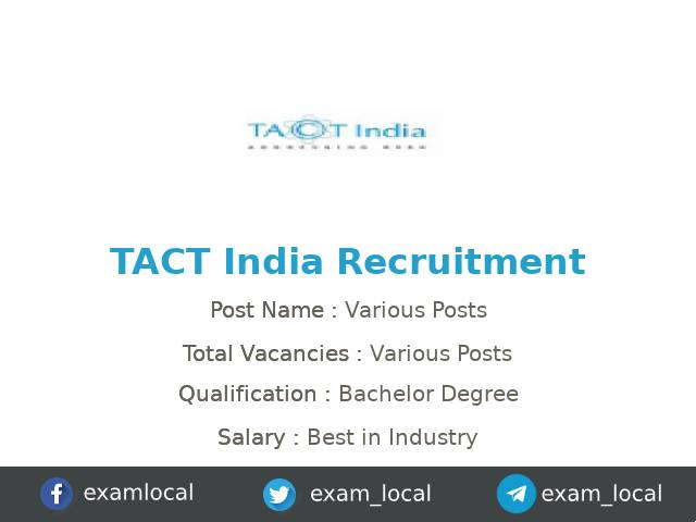 TACT India Recruitment 2025 | Various Manager BGV - Operations, Client Relations, Business ...