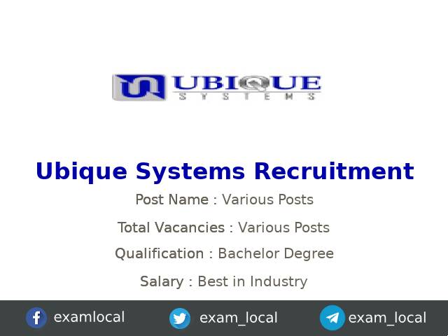 Ubique Systems Recruitment 2025 | Various Solutions Architect Jobs - ExamLocal.in